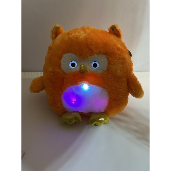 Hug Me | Toys | Hug Me Light Up Owl Plush Orange Animated Eyes Belly ...